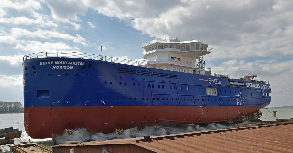 Bibby WaveMaster Horizon Launched at Damen Shipyards Galati - Offshore ...