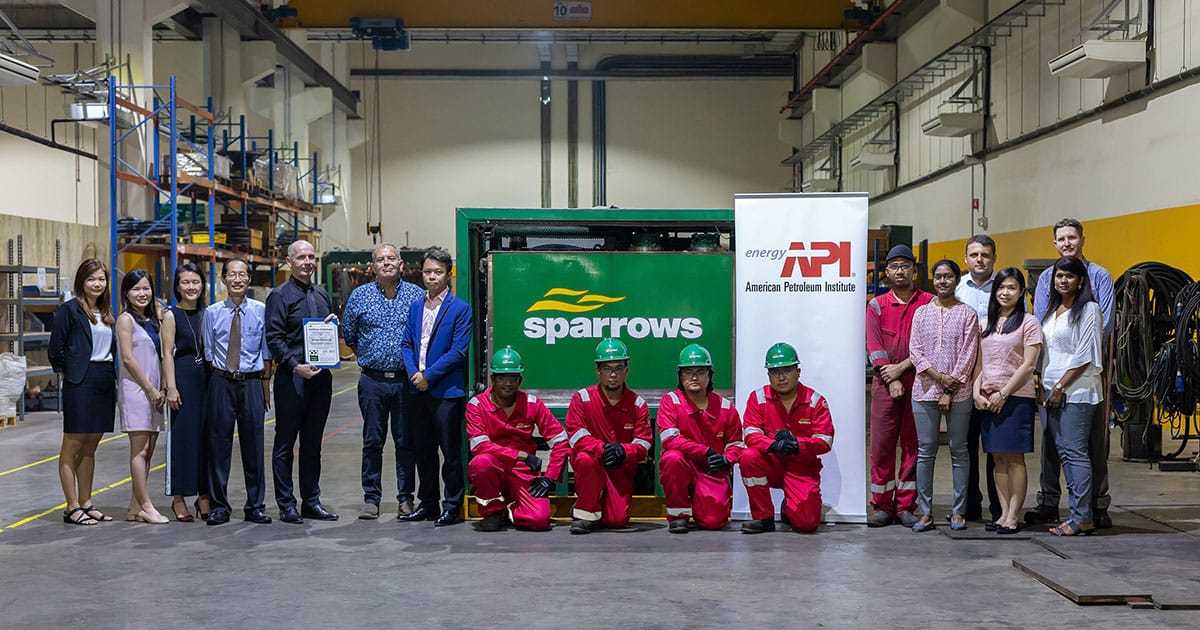 Sparrows Singapore Achieves API Q2 Certification for Drilling Work in ...